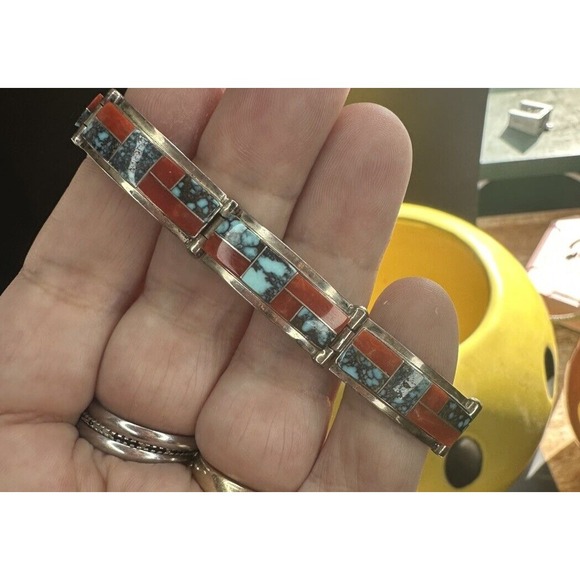 Jewelry | Native American Julian Arviso Sterling Silverturquoise Coral ...